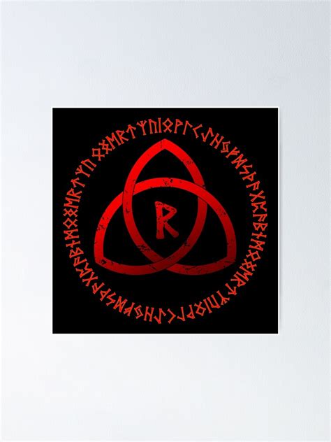 Nordic Rune Circle And Raido Rune Poster For Sale By Opooqodesign