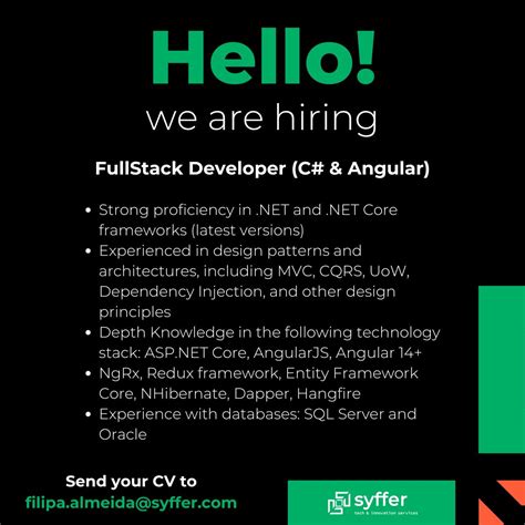 Filipa Almeida On Linkedin Techjobs Fullstackdeveloper Csharp