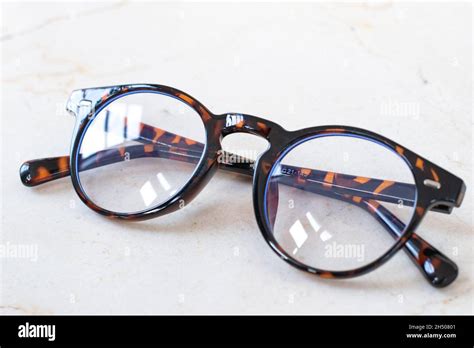 Modern Blue Light Blocking Screen Glasses Isolated In A White Studio