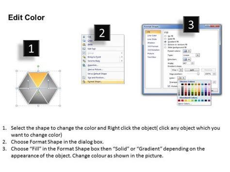 Ppt Yellow Factor Hexagon Cause And Effect Diagram Powerpoint Template