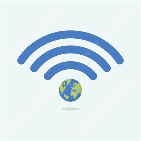 Wifi Symbol With Planet Earth Network Globe Computer Vector Network