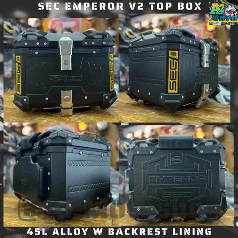 SEC Alloy Top Box 45L 55L With Back Rest Aluminum Top Case 3X Mamba EMPEROR V2 Operation Lazada PH