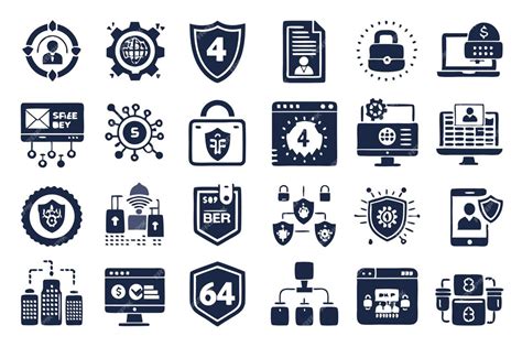 Set Of 24 Cybersecurity And Data Protection Icons Premium Ai Generated Vector