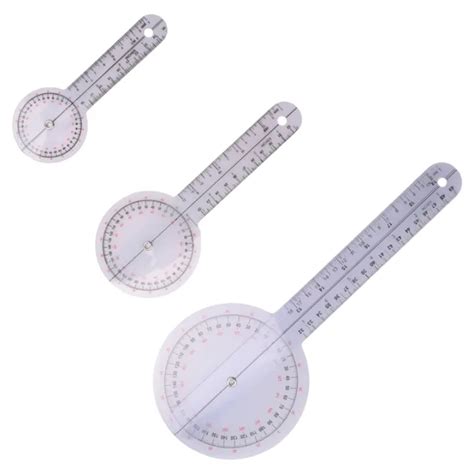 3 Piece Goniometer 6 8 12 Inch Occupational Therapy Protractor Tool