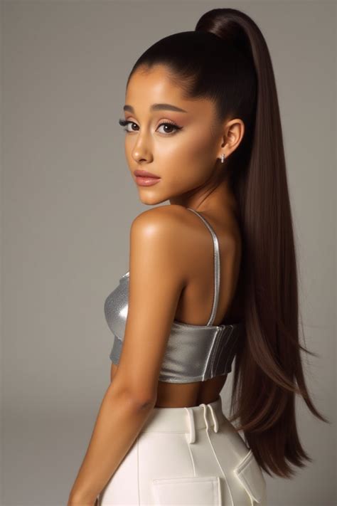 Ariana Grande Wearing A Silver Image Created By 𝒫𝓇𝒾𝓃𝒸𝑒𝓈𝓈 ♡ Tensorart