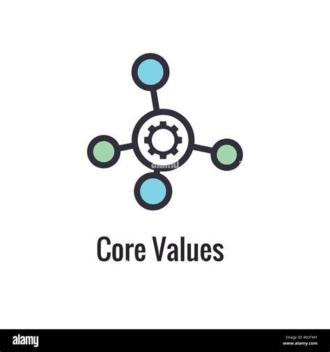 Core Values Outline Line Icon Conveying Specific Purpose Stock Vector Image Art Alamy
