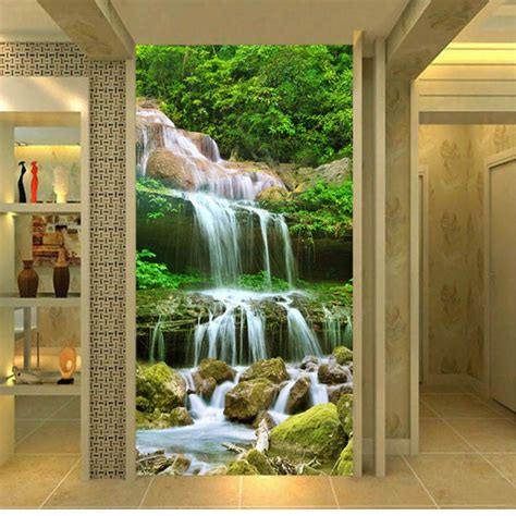 Papel Pintado De Foto Personalizado 3D Cascada Paisaje Naturaleza Gran