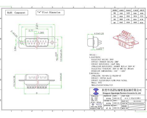 Male And Female 9 Pin D Type Connector Manufacturer
