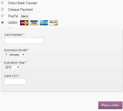 WooCommerce Plugin To Add QuickBooks Intuit Payment Gateway