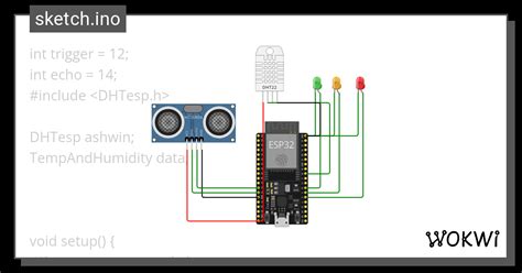 Ultrasonic Copy 3 Wokwi Esp32 Stm32 Arduino Simulator