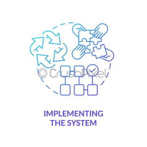 Implementing System Blue Gradient Concept Icon Stock Vector 5011715 Crushpixel