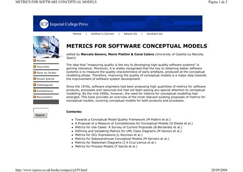 Pdf Metrics For Software Process Models