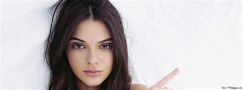 Kendall Jenner Beautiful Pose In White Dress Hd Wallpaper Download