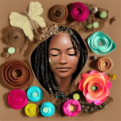 African Goddess 3d Braids Charlie Bowater · Creative Fabrica
