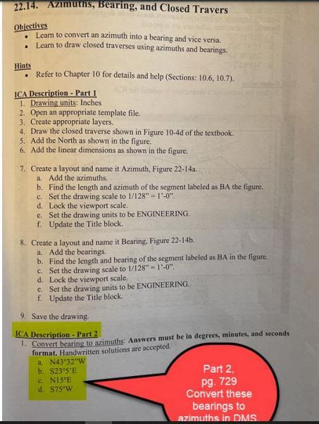 Solved Obiectives Learn To Convert An Azimuth Into A Chegg