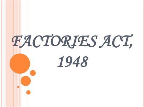 Law Factories Act