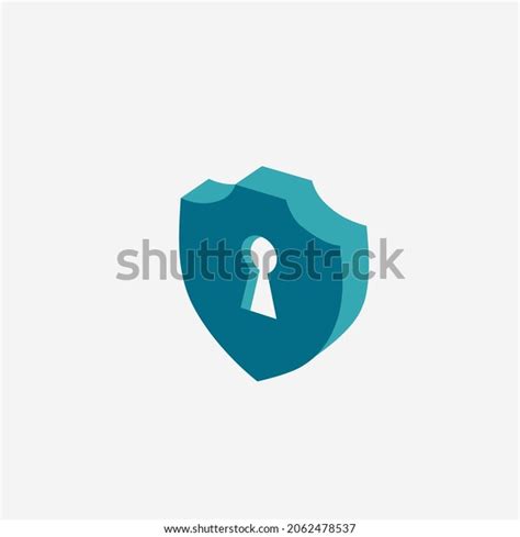 Vector Illustration Key Shield Isometric Stock Vector Royalty Free