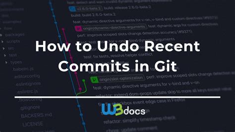 How To Undo Recent Commits In Git