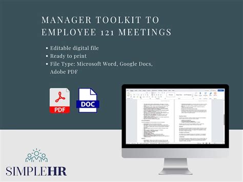 Manager Toolkit Printable Guide 121 Meeting Template Employee Smart