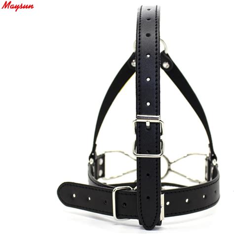 Sex O Ring Gag Open Mouth Gag For Oral Sex Harness Leather For Sm
