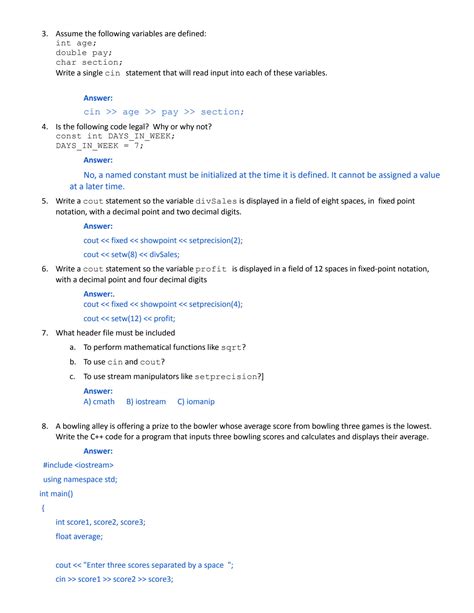 SOLUTION Cosc 1337 Exam 1 Studypool