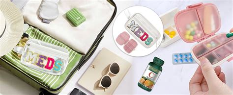 Coshaysoo Clear Meds Bag Medicine Zipper Pouch With Preppy