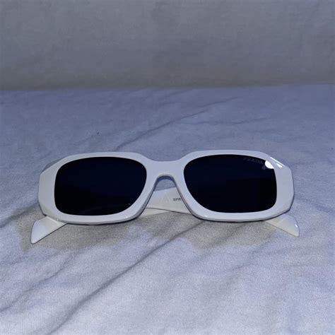 White Prada Sunglasses The Glasses Are Almost New Depop