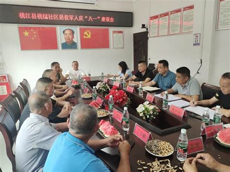 桃锰社区举行庆“八一”退役军人座谈会
