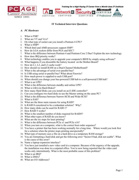 Ie170 Technical Interview Questions