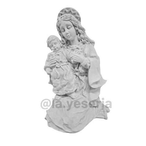 Figura Yeso Virgen María