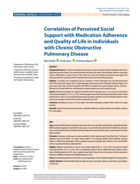 Pdf Correlation Of Perceived Social Support With Medication Adherence