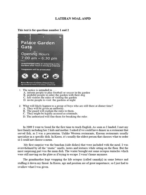 Latihan Soal Aspd Pdf Foods Cuisine