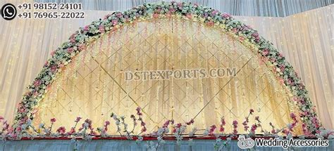 Elegant Stage Backdrop Half Moon Candle Wall At ₹ 35000 Piece Wedding Stage Candle Wall