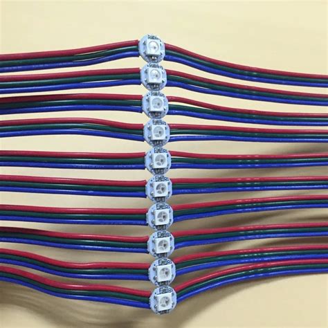 Aliexpress Buy 50pcs Pre Soldered WS2812B Led With Heatsink 10mm 3mm DC5V Input 5050 SMD