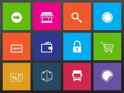 Ecommerce Icon Set In Metro Ui Illustration 54919413 Vector Art At Vecteezy