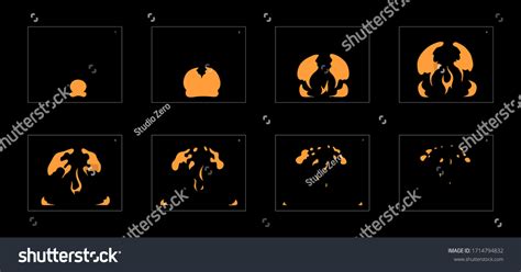 Dust Explosion Effect Explosion Animation Effect Stock Vector Royalty Free 1714794832