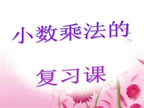 小数乘法的复习课陈平