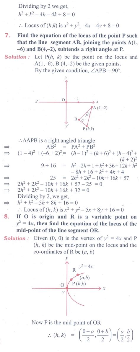 exercise 6 1 locus of a point problem questions with answer