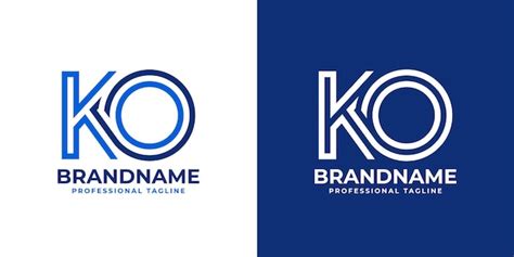 Premium Vector Letter Ko Line Monogram Logo Suitable For Business