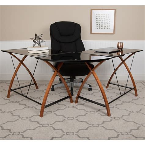 Large L Shaped Glass Desk Foter Large L Shaped Glass Desk Foter