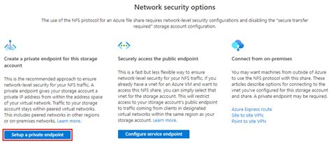 建立 Nfs Azure 檔案共用，並將其掛接在 Linux Vm 上 Microsoft Learn