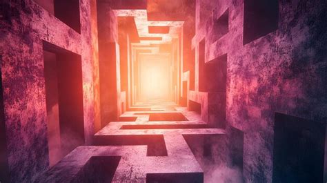 Shifting Corridors Of A Mystical Maze Guiding Travelers Through Realms