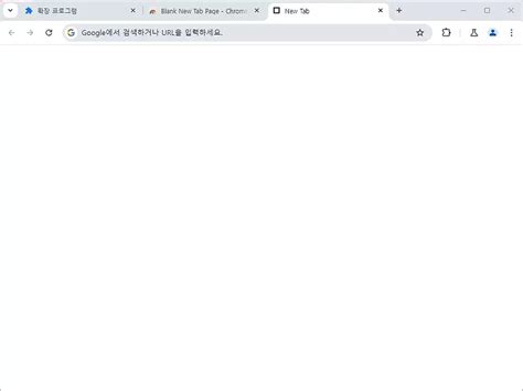 크롬 웹 브라우저 새 탭 Aboutblank 빈 페이지로 만들기