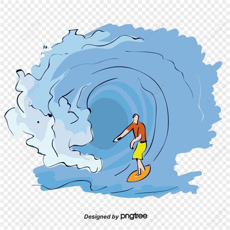 벡터 물결 파도타기 사람서핑 Png 일러스트 무료 다운로드 Lovepik