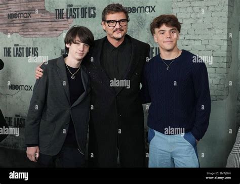 Pedro Pascal And Sons Arrives At Hbos The Last Of Us Premiere Held At