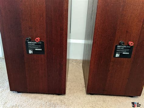 Kef 1042 Speakers In Rosewood Nice Clean Pair New Crossover Caps