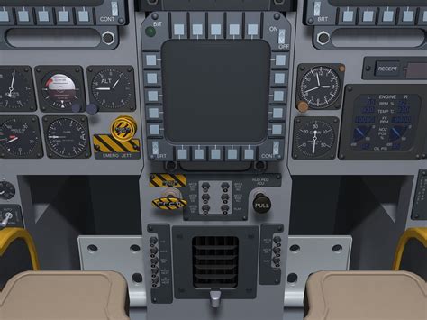 3d F 15e Strike Eagle Cockpit Model
