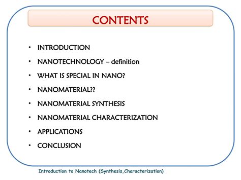 Concepts Of Nanotechnology Introduction Nanotechnology Definition