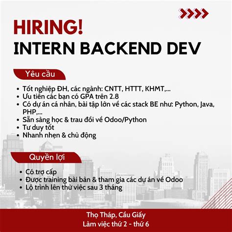 thực tập sinh it việt nam 🚀 chiêu mộ 02 tts backend developer