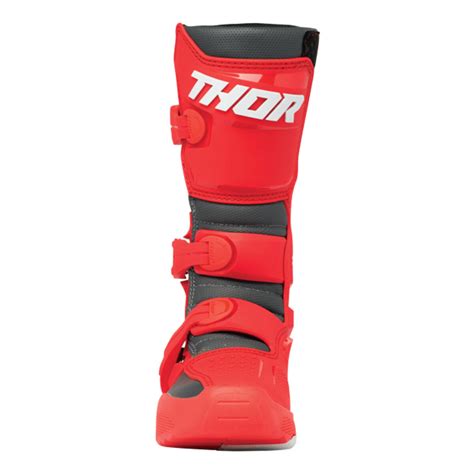 Youth Blitz Xr Boots Red Charcoal Moto Hyper Ride